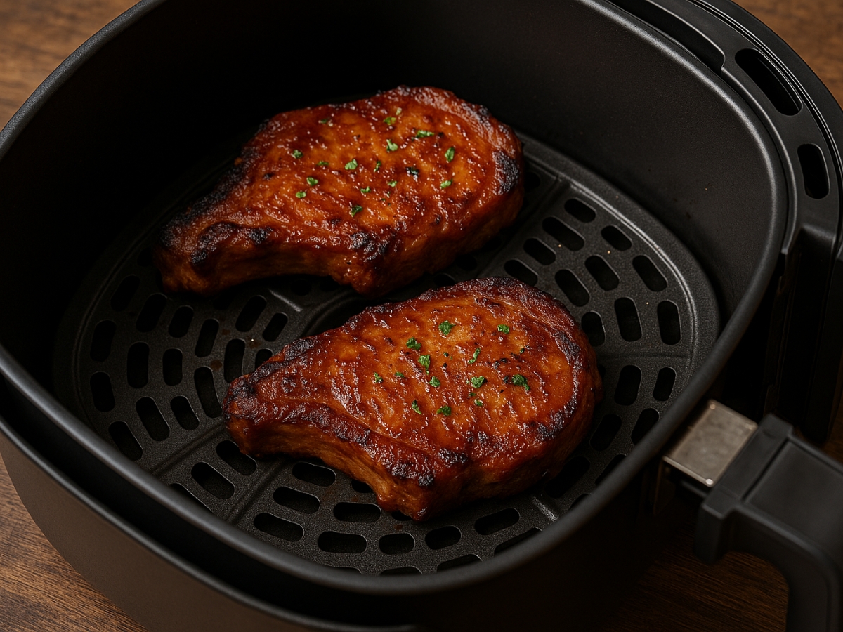 Χοιρινή μπριζόλα με BBQ μαρινάδα στο air fryer: Εύκολη και ζουμερή κάθε ...