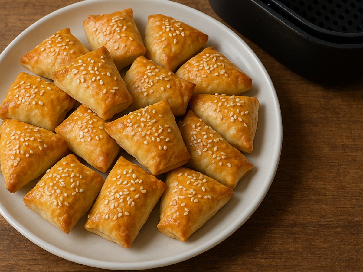 Μίνι μπουρέκια με γαλοπούλα και κασέρι στο air fryer - Airfryers.gr